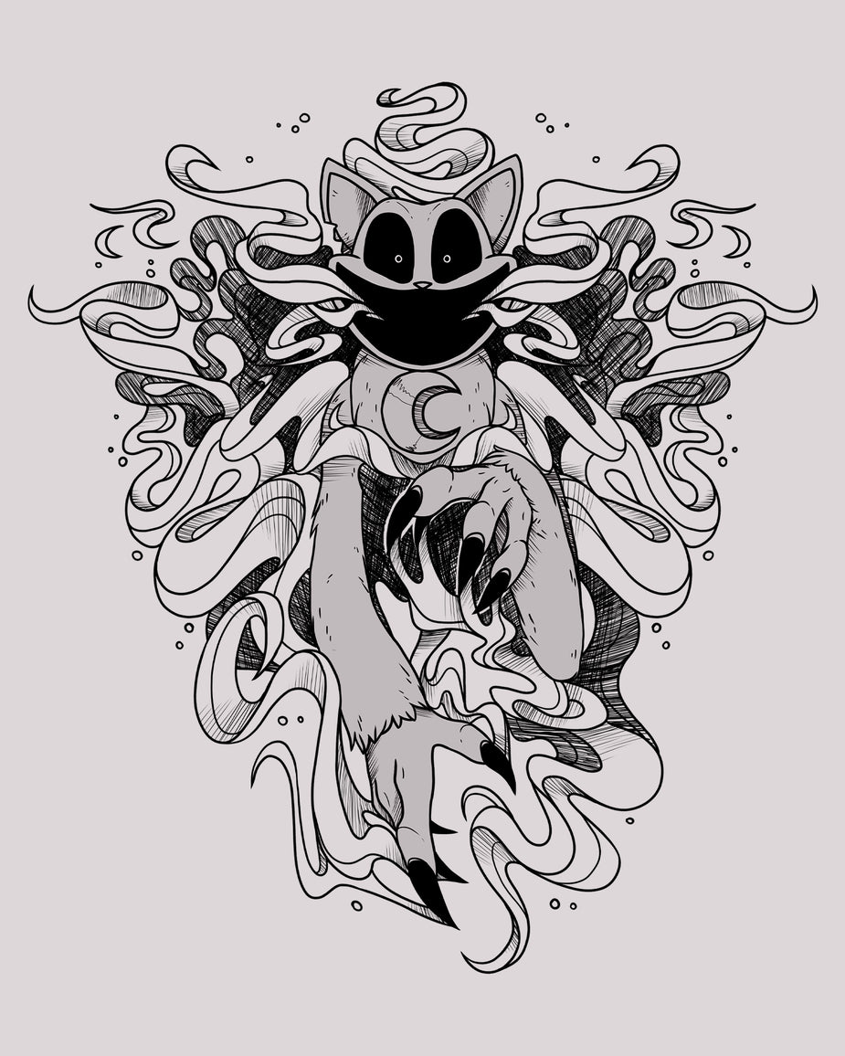 Monster CatNap Gas Gray Tee – Poppy Playtime Official Store