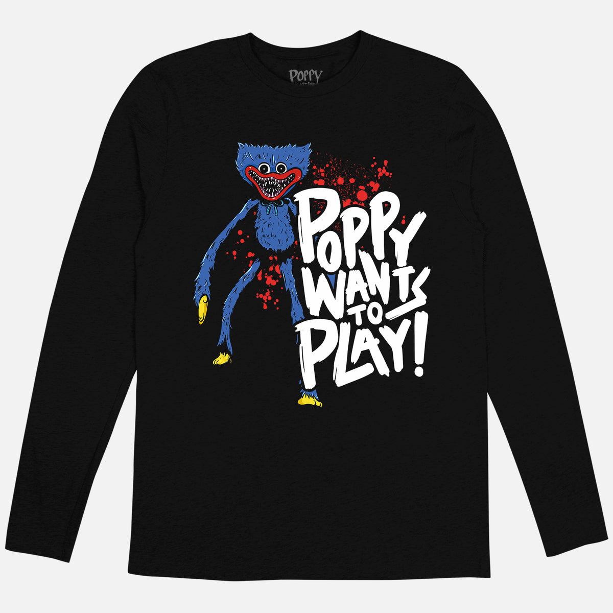 Poppy Wants To Play Long Sleeve Tee – Poppy Playtime Official Store