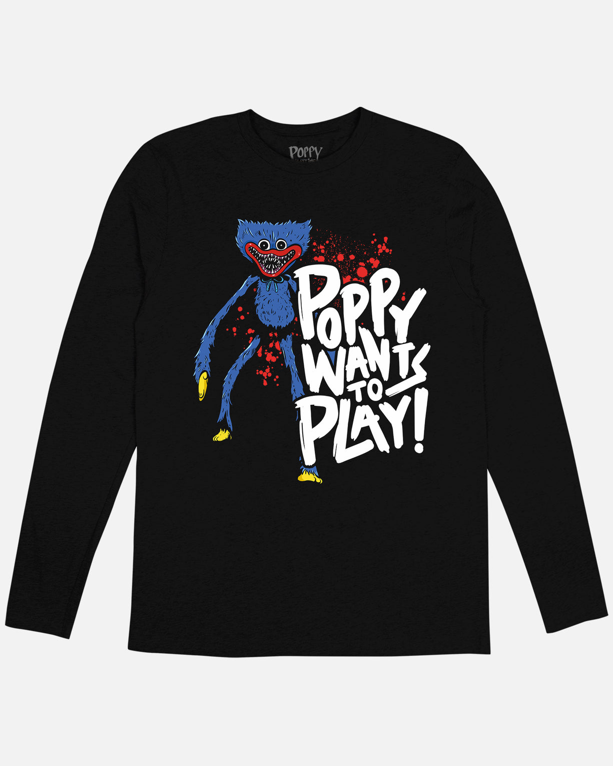 Poppy Wants To Play Long Sleeve Tee – Poppy Playtime Official Store
