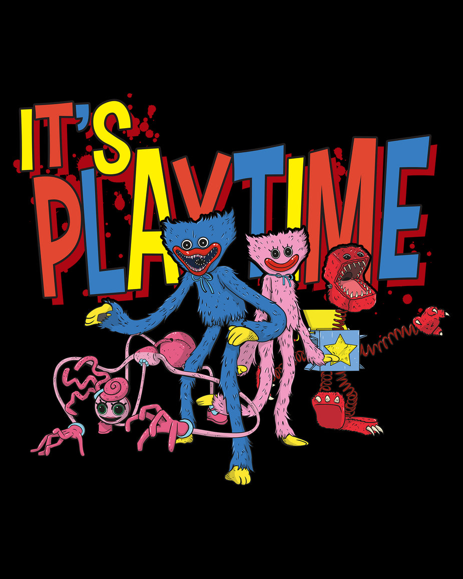 It's Playtime Poppy Gang Drawstring Hoodie – Poppy Playtime Official Store