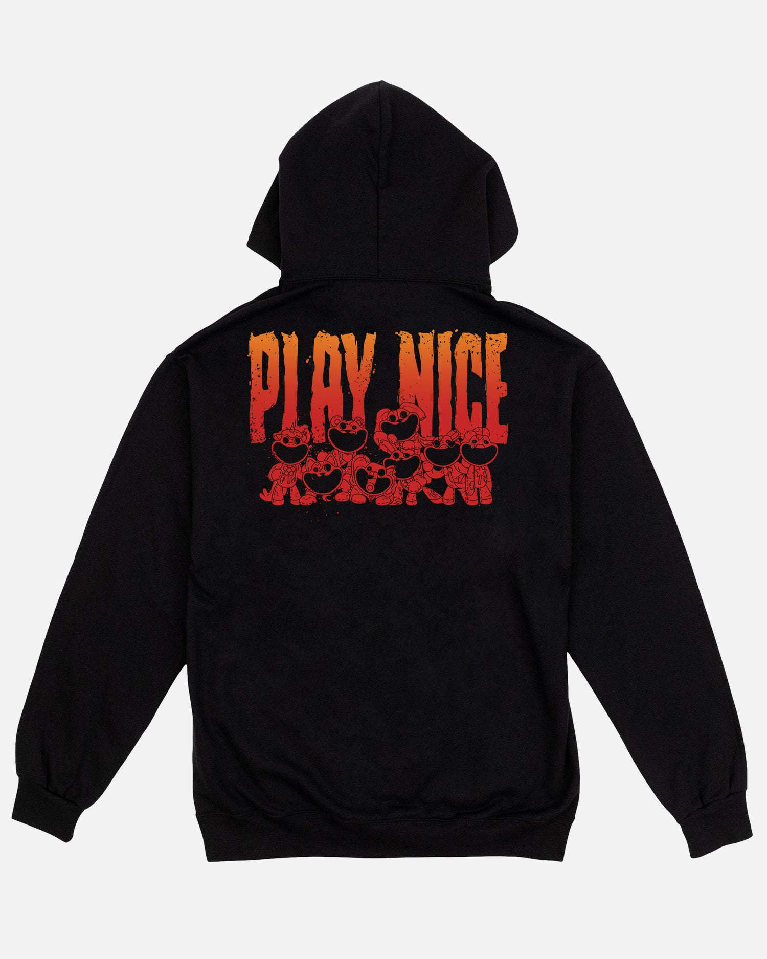 Play Nice Ruined Smiling Critters Black Drawstring Hoodie – Poppy ...