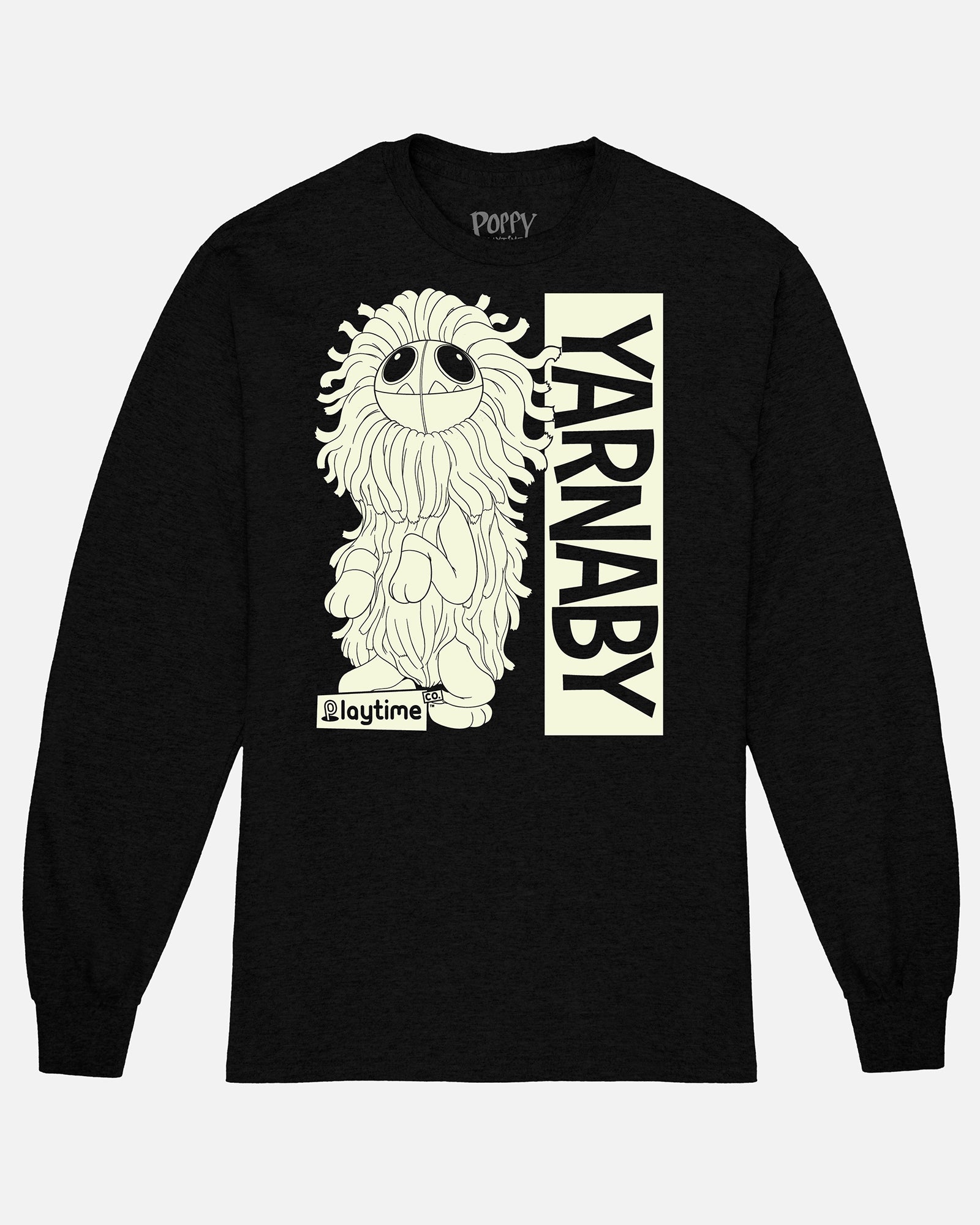 Yarnaby Sitting Black Long Sleeve Tee – Poppy Playtime Official Store