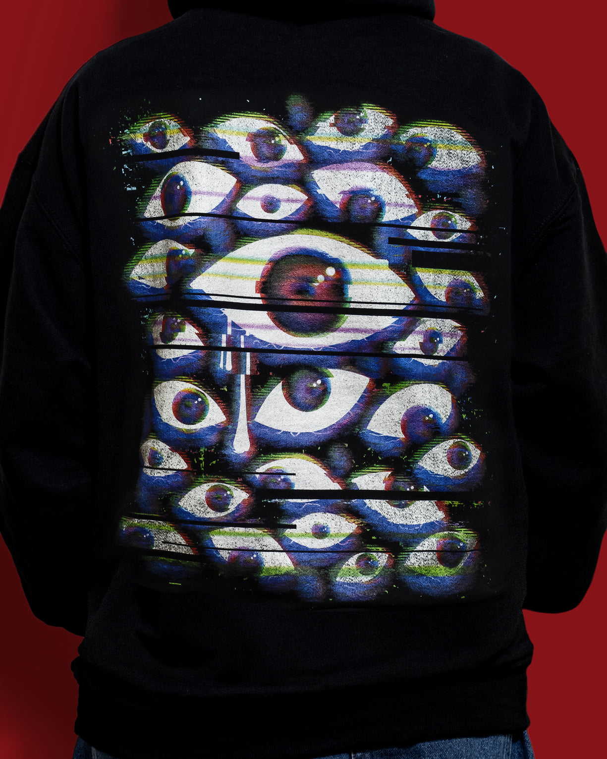 The Doctor All Over Eyes Black Drawstring Hoodie – Poppy Playtime ...